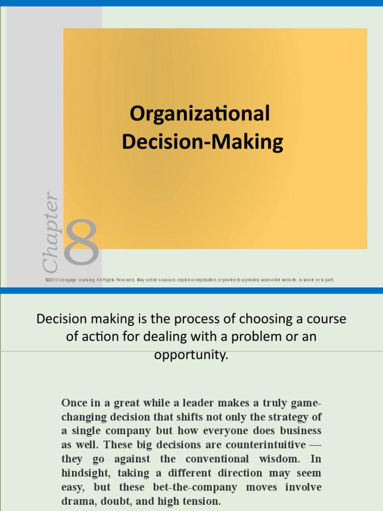 Organizational Decision Making | PDF | Decision Making | Creativity