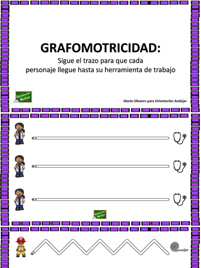 Grafomotricidad Trazos Rectos | PDF