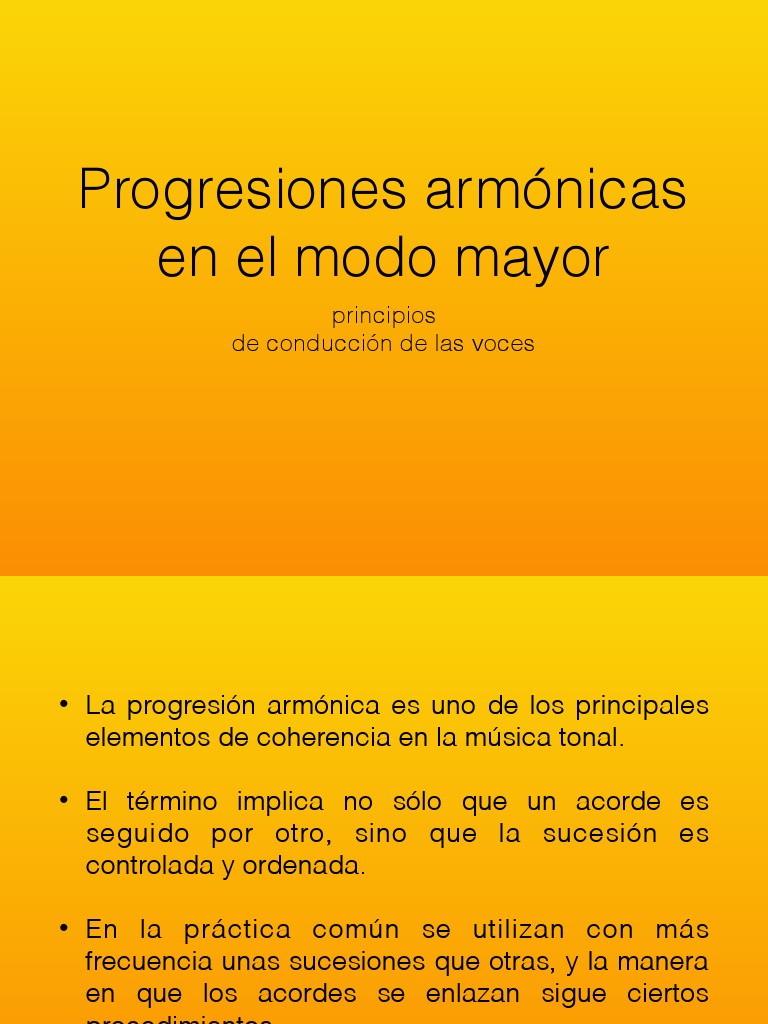 Progresiones Armónicas en El Modo Mayor | PDF | Armonía | Acorde (Música)