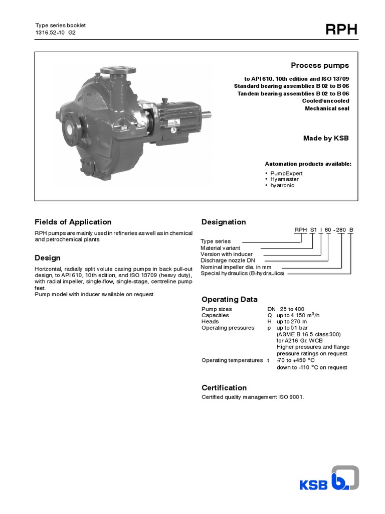 Process Pumps: Made by KSB | PDF | Stainless Steel | Pump