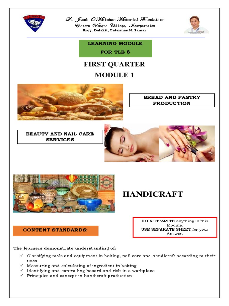 Grade 8 TLE | PDF | Foods | Baking