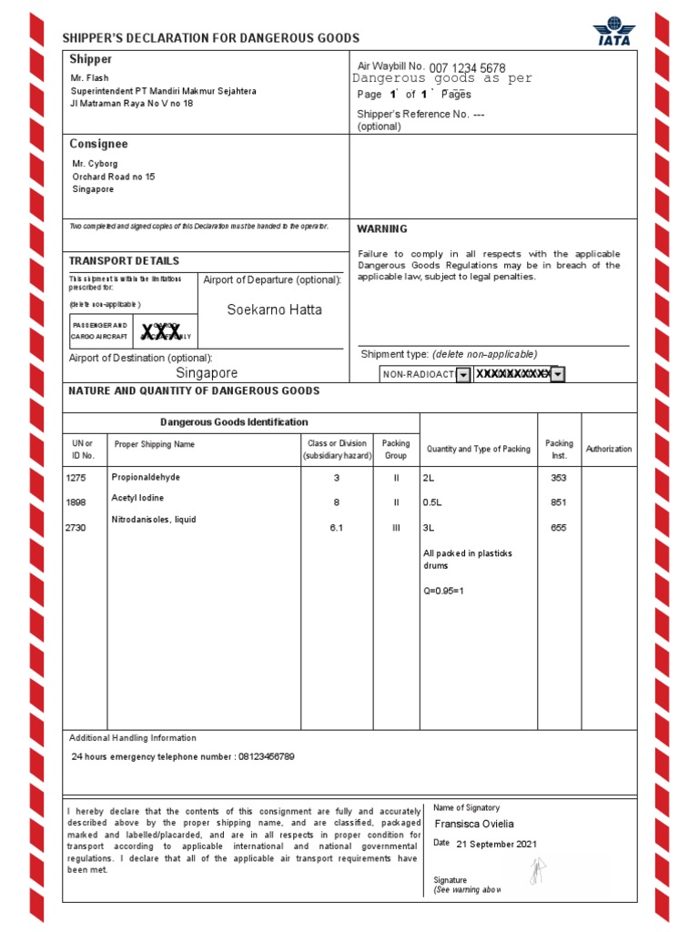 Dangerous Goods As Per Assosiated DGD | Download Free PDF | Dangerous ...
