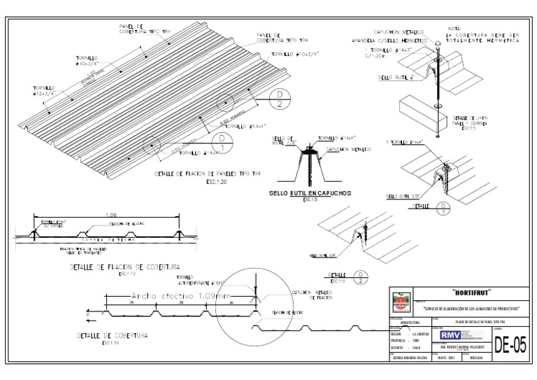 De-05 - Plano de Detalle de Panel Tipo Tr4 | PDF