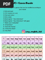 Jolly Phonics Words List | PDF