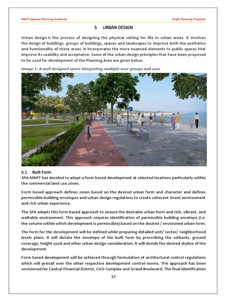 Urban Design Proposal for MbPT Area | PDF | Transport | Urban Design