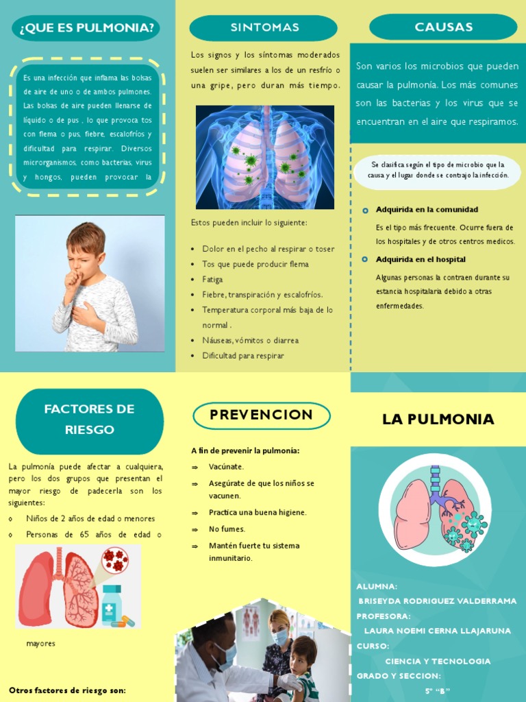 Triptico Briseyda | PDF | Neumonía | Enfermedades y trastornos
