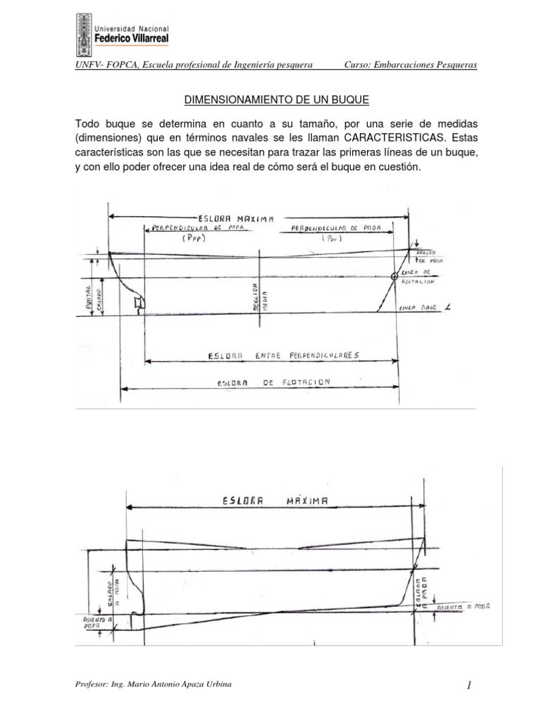 Dimensiones y características de buques | PDF | Popa | Timón