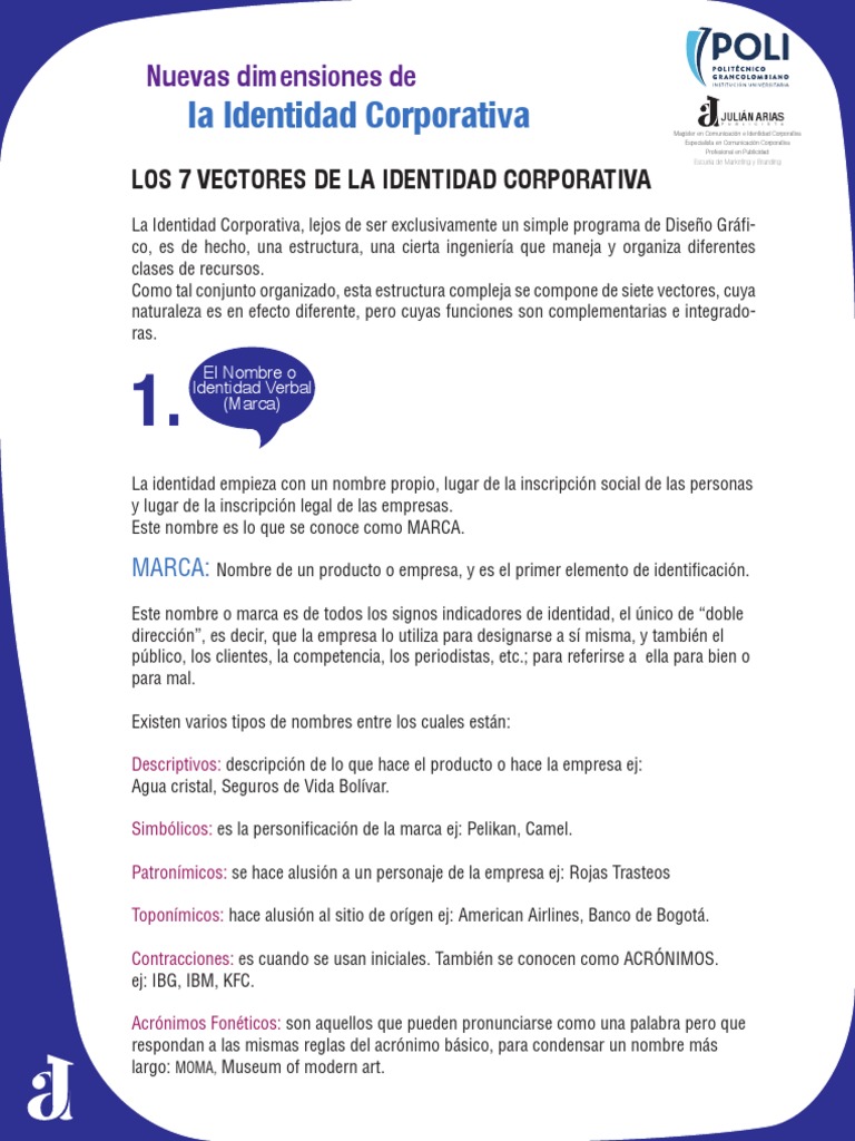 Los 7 vectores de la identidad corporativa | PDF | Color | Marca