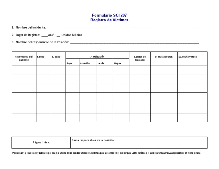 SCI 207-Registro de Víctimas | PDF