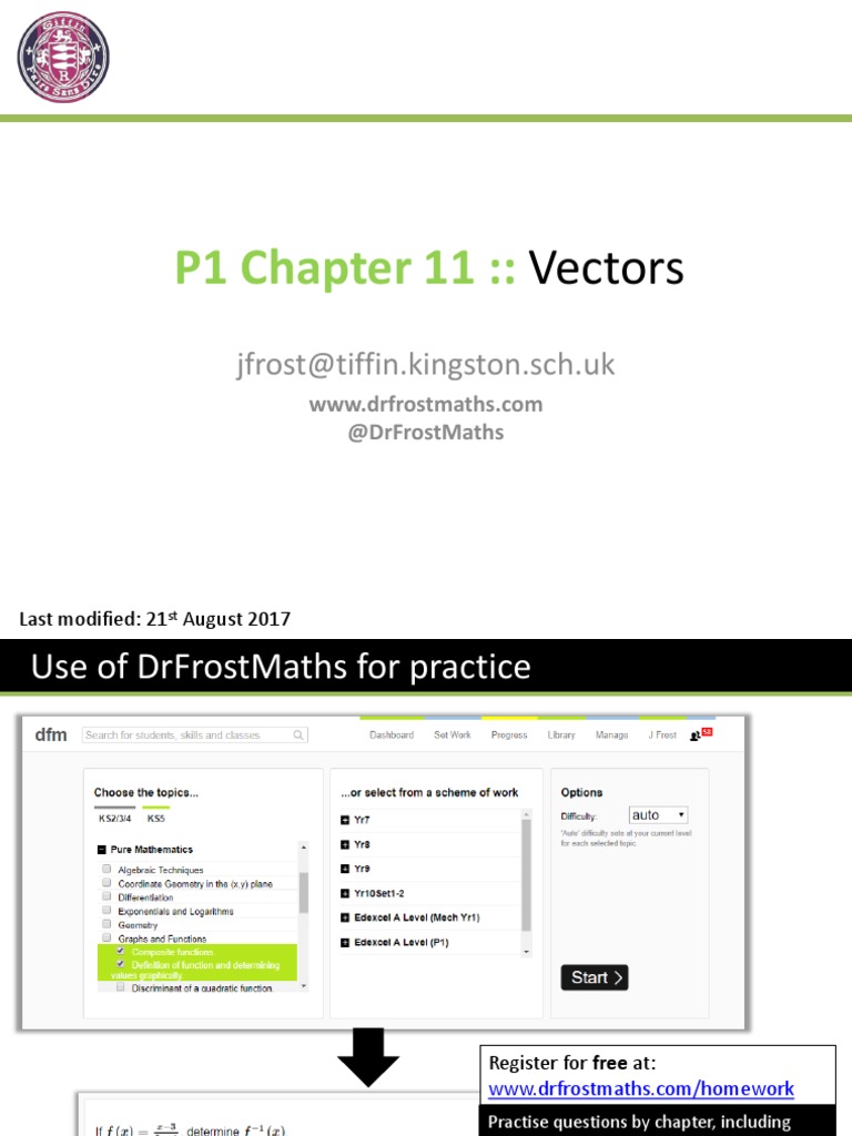 P1 Chp11 Vectors | PDF | Euclidean Vector | Vector Space