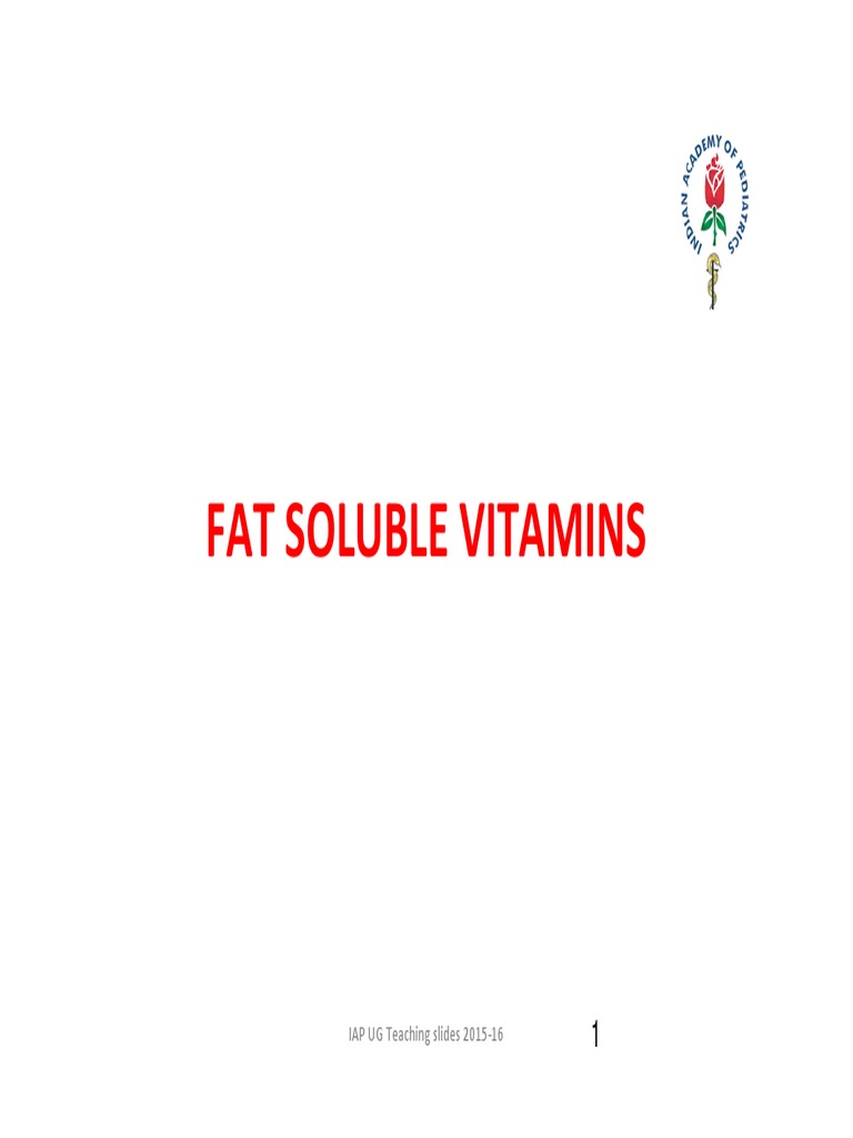 Fat Soluble Vitamins Pdf Vitamin D Vitamin A
