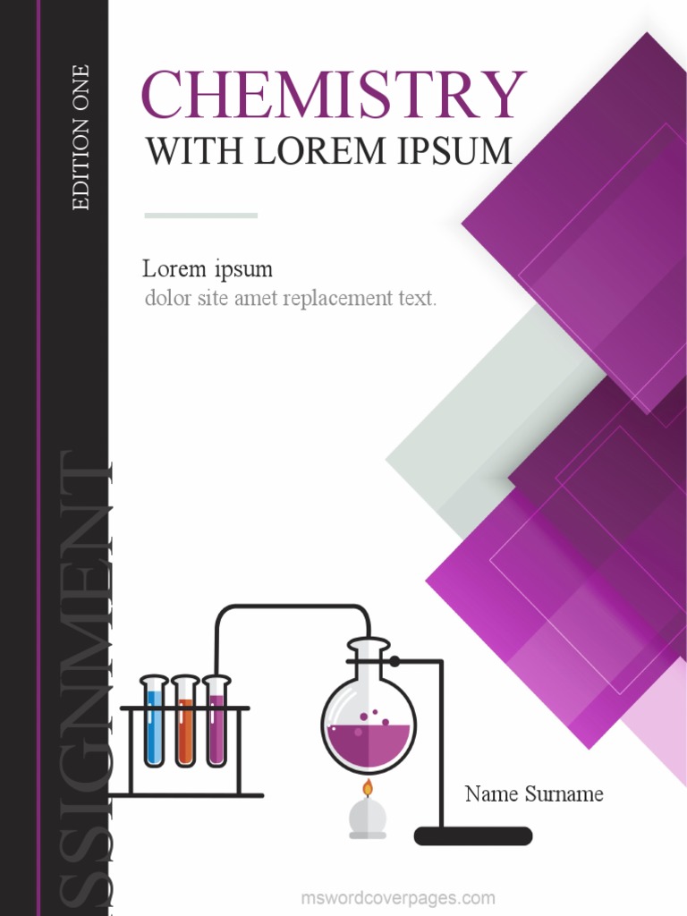 Chemistry Project Front Page Design