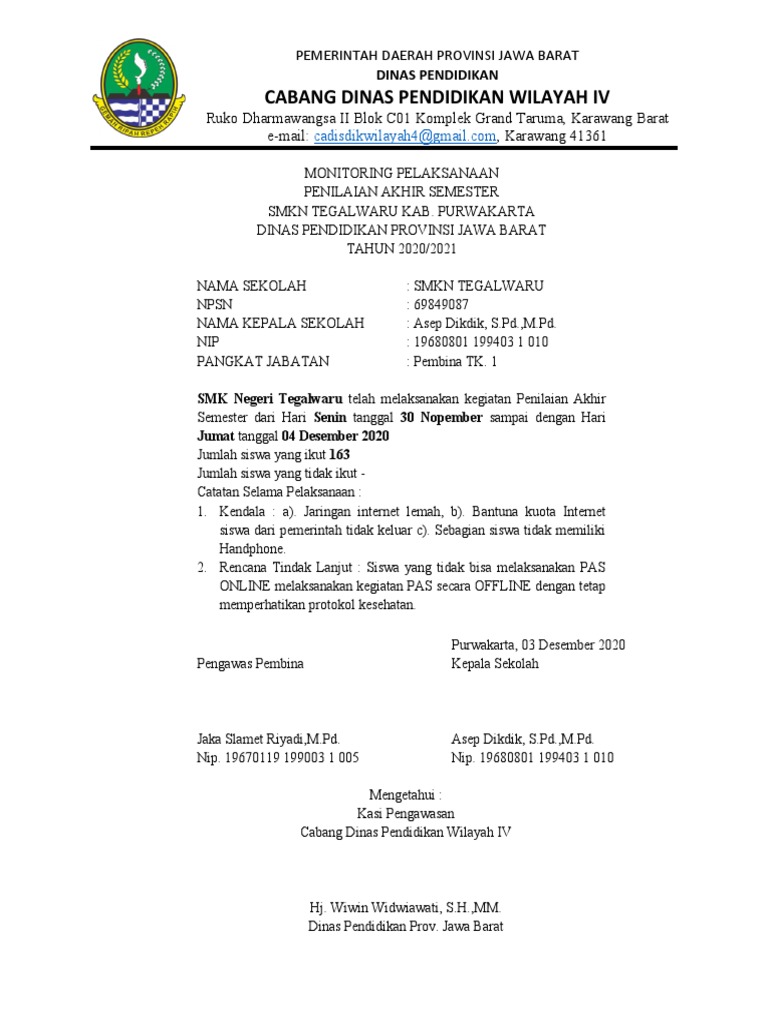 Format Monev PAS | PDF