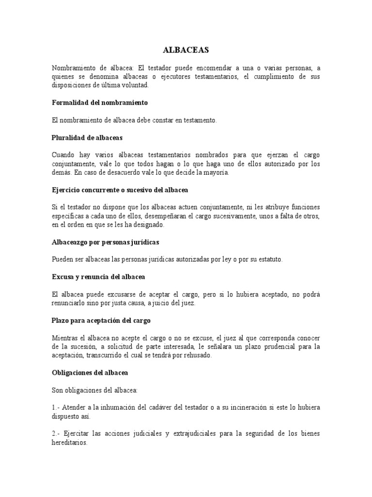 Guía Completa para Albaceas | PDF | Albacea | Herencia
