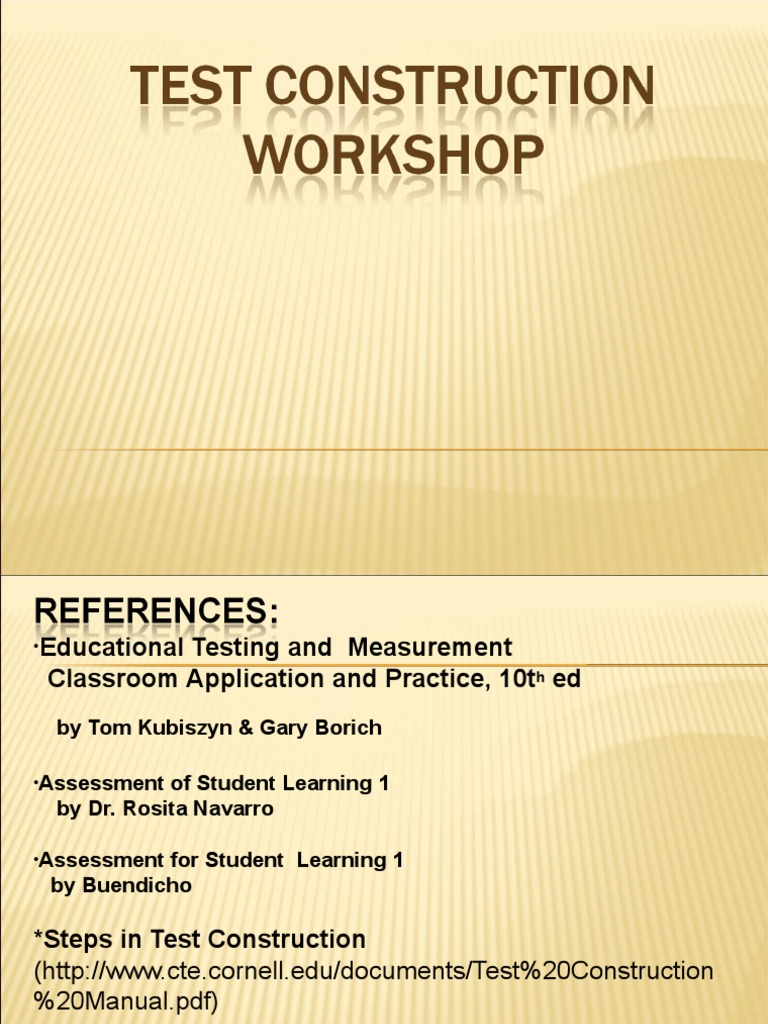 Test Construction | PDF | Cognition | Cognitive Science