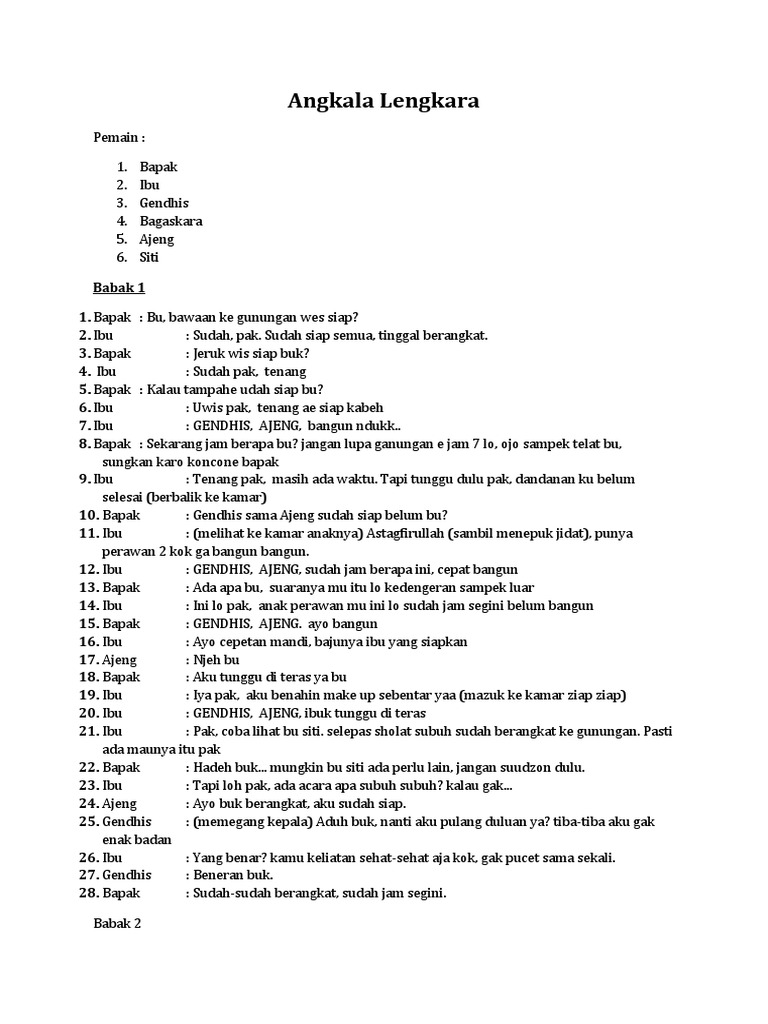 Angkala Lengkara | PDF