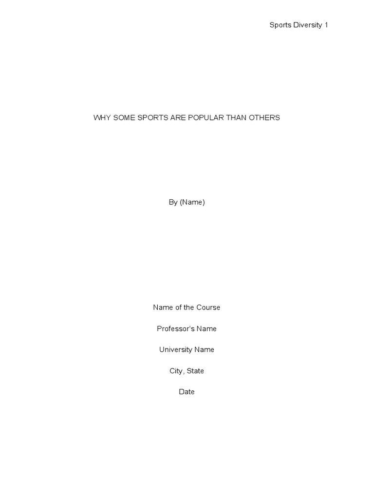 Why Some Sports Are More Popular | PDF | Sampling (Statistics) | Sports