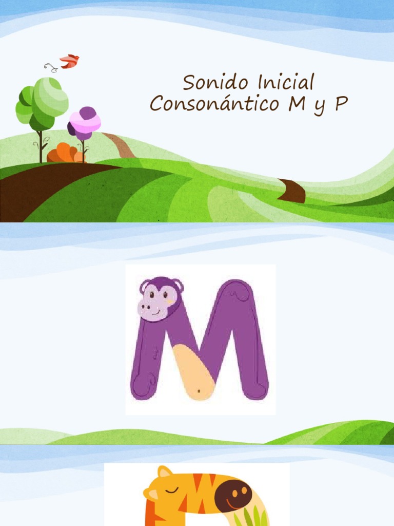 Sonido Inicial Consonántico M y P | PDF