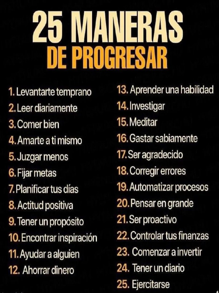 25 Maneras de Progresar | PDF