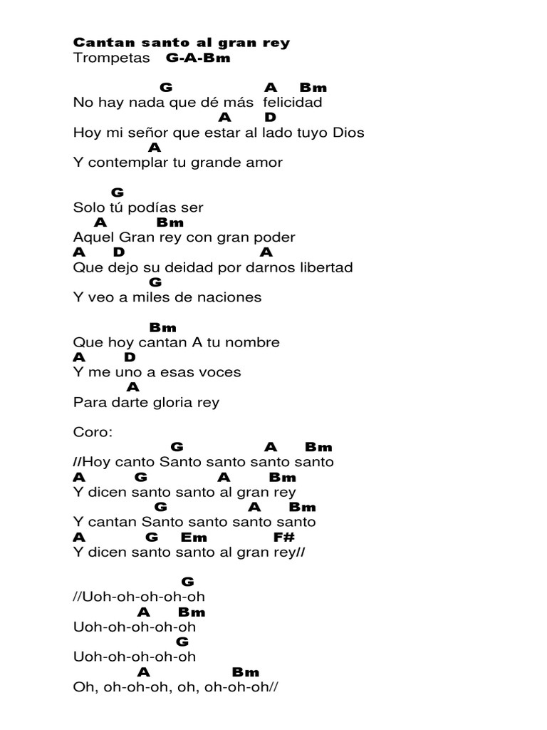 Cantan Santo Al Gran Rey | PDF