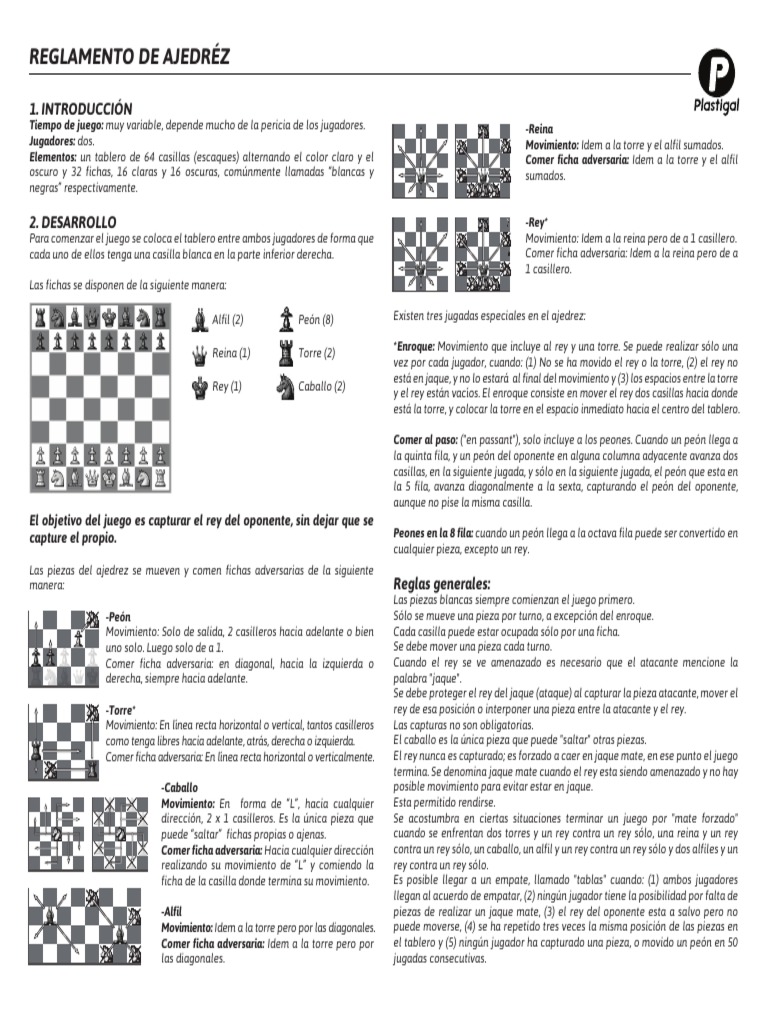 Reglamento A Imprimir Ajedrez | PDF | Ajedrez | Juego de azar