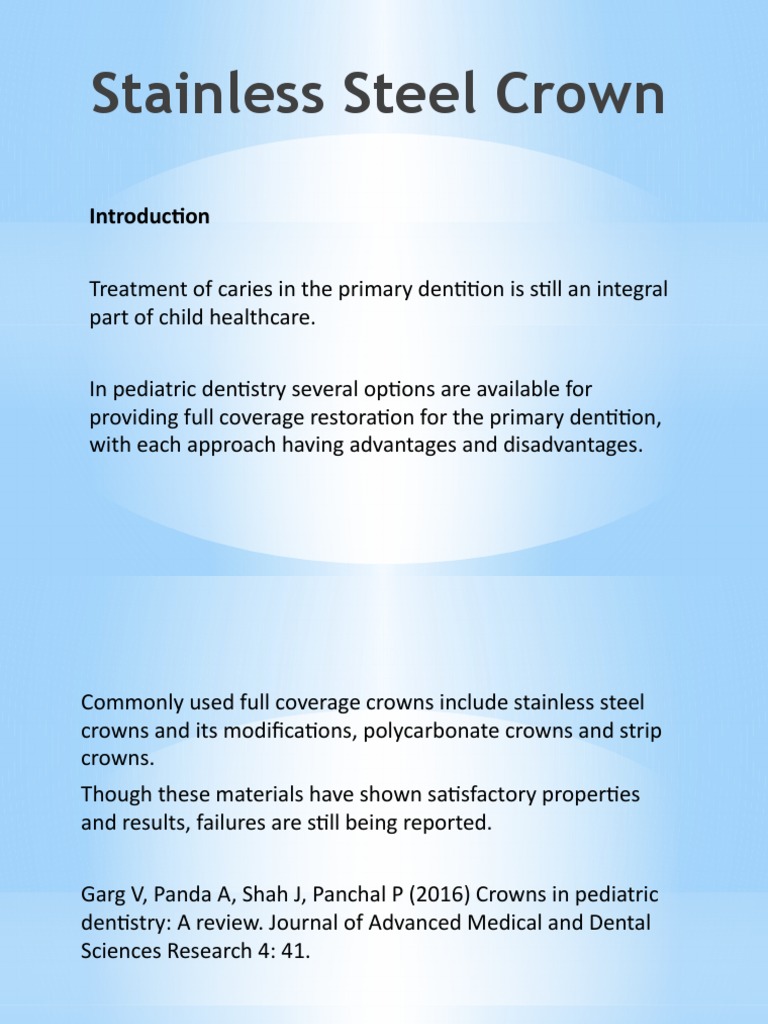 Stainless Steel Crown | PDF | Dentistry | Dental Anatomy