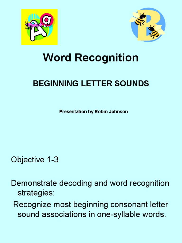 Beginning Letter Sounds for Word Recognition | PDF | Language Arts ...