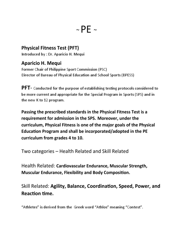 Introducing Updated Physical Fitness Testing Standards and Requirements ...