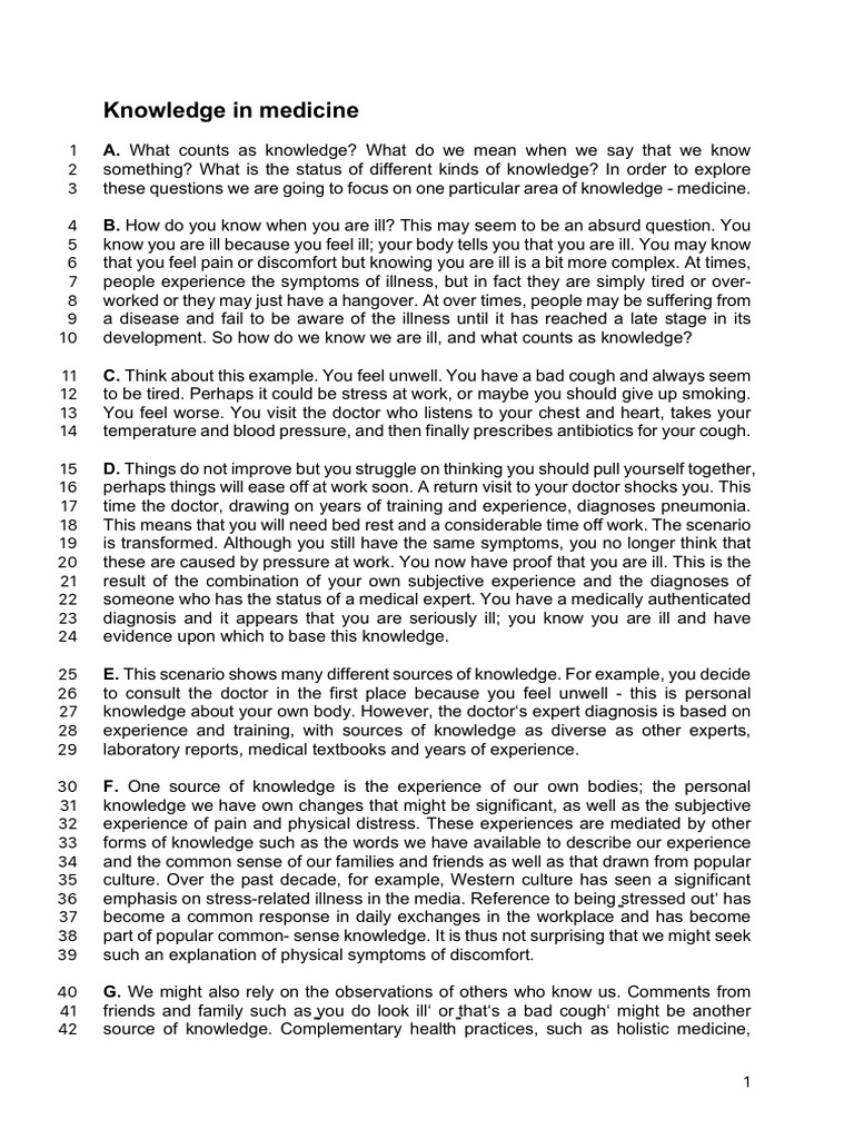 Understanding Medical Knowledge | PDF | Physician | Alternative Medicine