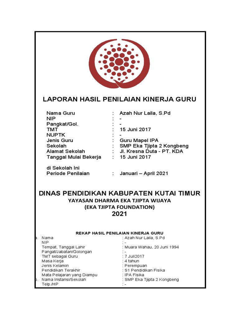 Laporan Hasil PKG Bu Laela | PDF