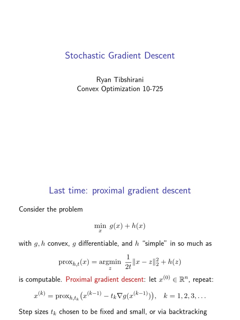 SGD Convergence Rates and Mini-Batches | PDF | Applied Mathematics ...