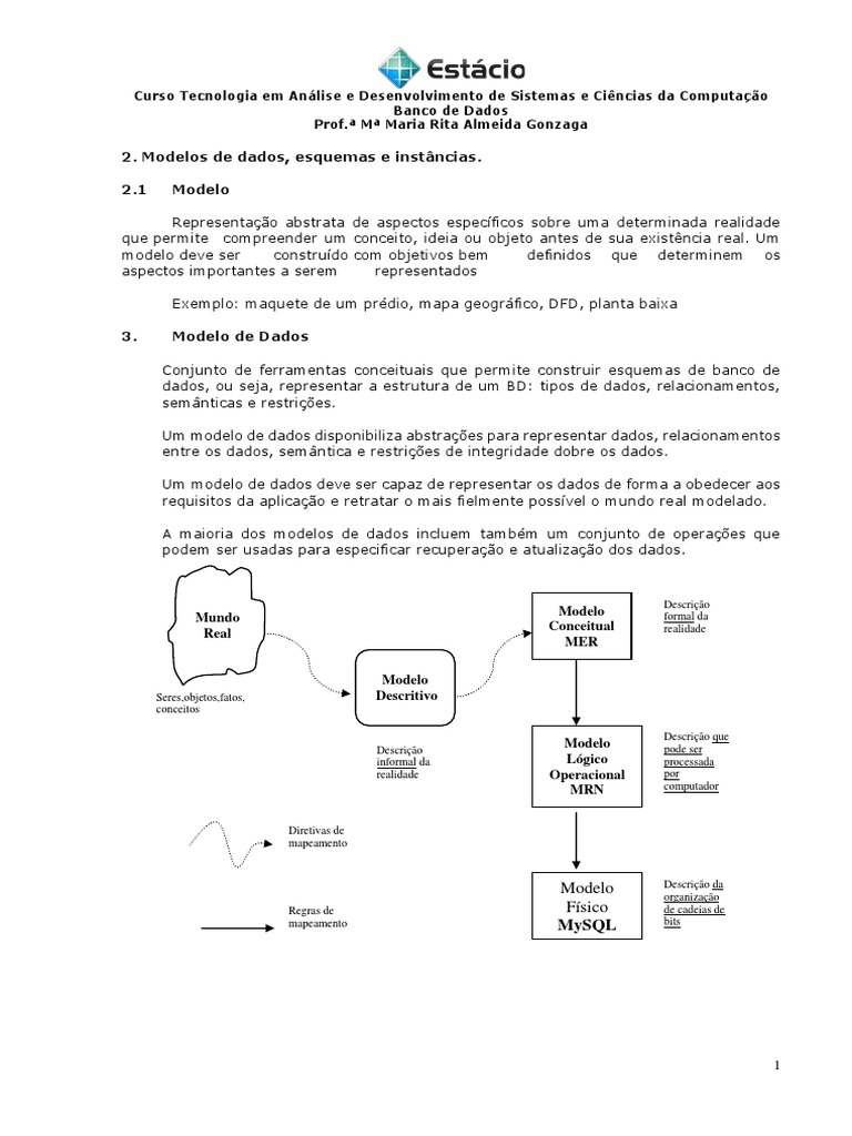 Apostila Banco de Dados 2021-2 II Parte 24082020 | PDF | Dados | Bancos ...