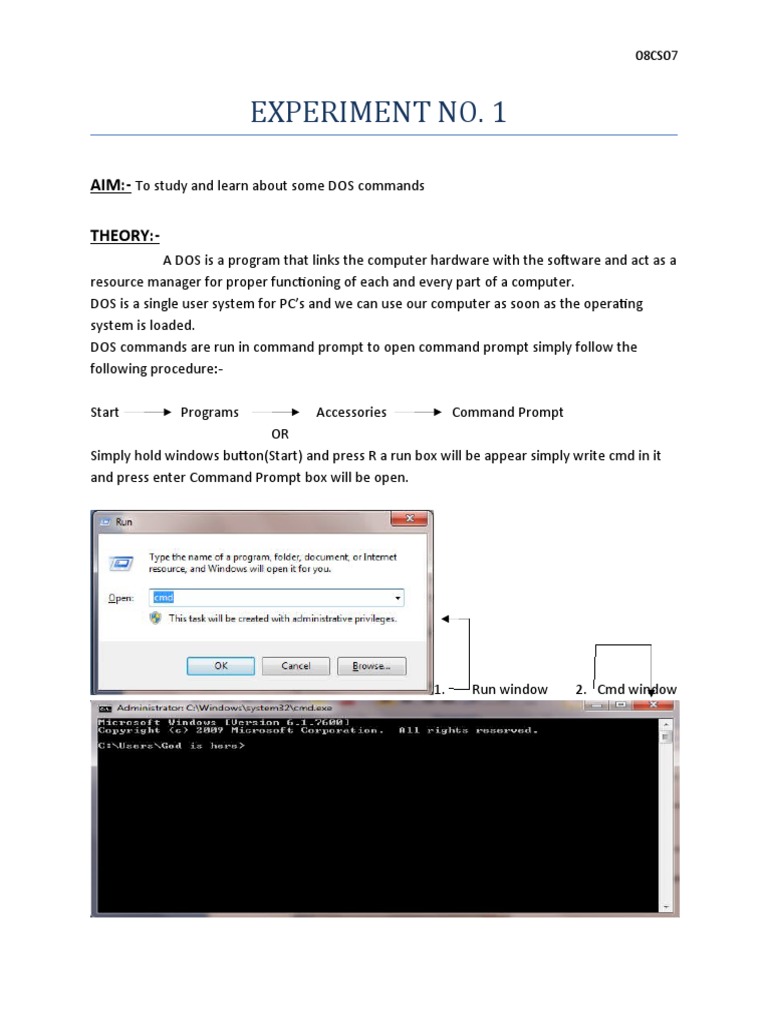 Experiment No 1 Os Pdf Command Line Interface Computer File