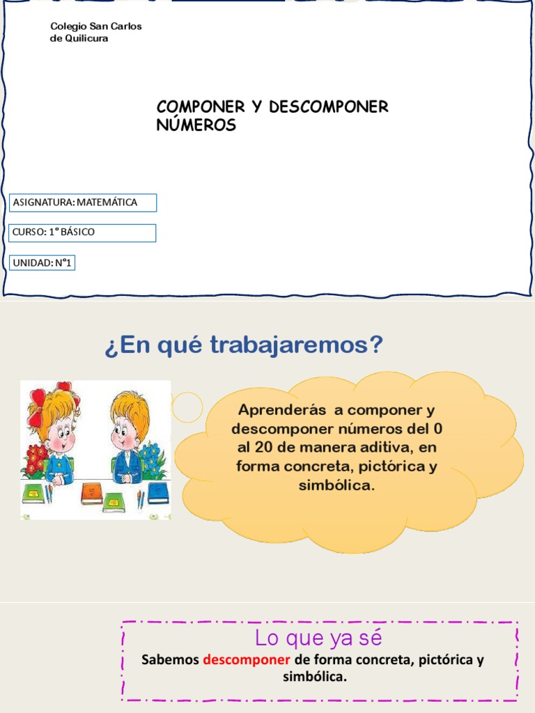 Componer y Descomponer Números | PDF