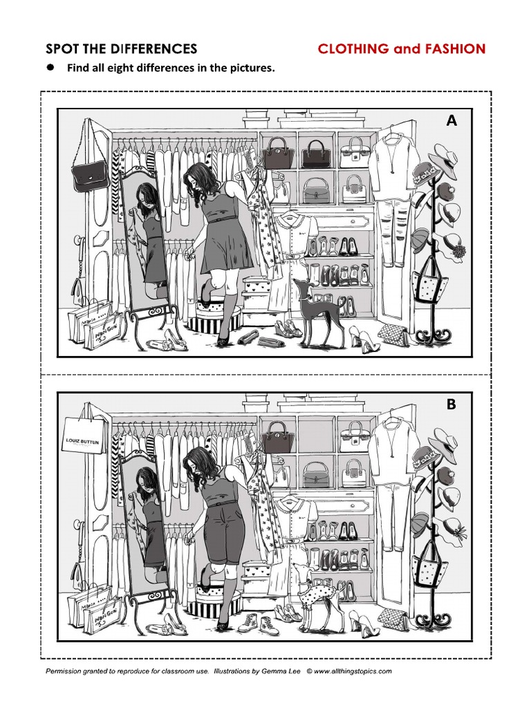 3 - Spot The Differences - Clothes | PDF