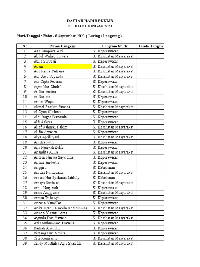Jadwal PKKMB Maba 2021 Baru | PDF