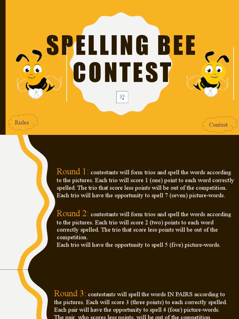 Spelling Bee Contest Flashcards Picture Description Exercises - 103307 ...