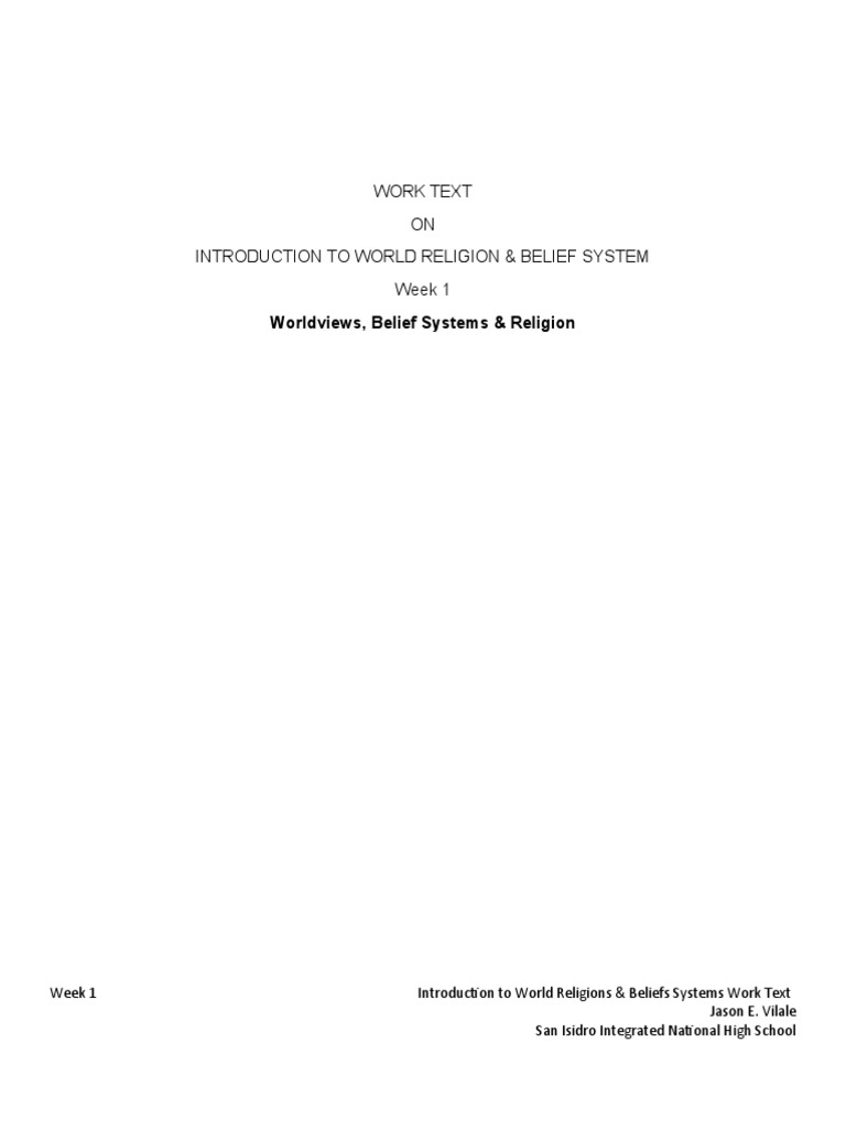 Iwrbs Week 1 | PDF | God | Spirituality