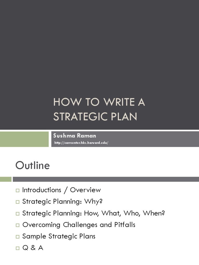 PP How To Write A Strategic Plan | PDF | Strategic Planning | Swot Analysis