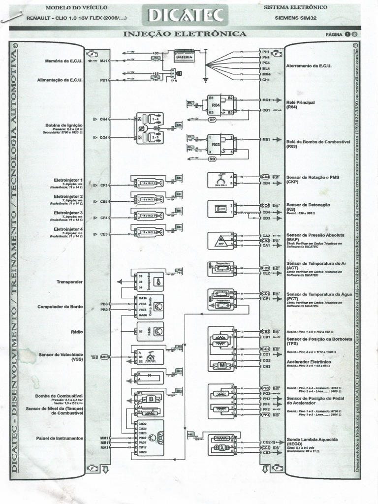 Diagrama Ecu Siemens Sim 32 | PDF
