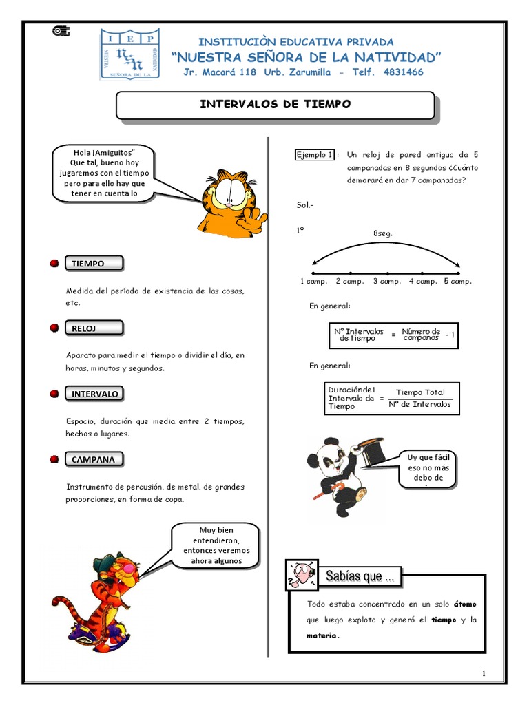 R.M Intervalos de Tiempo | PDF | Reloj