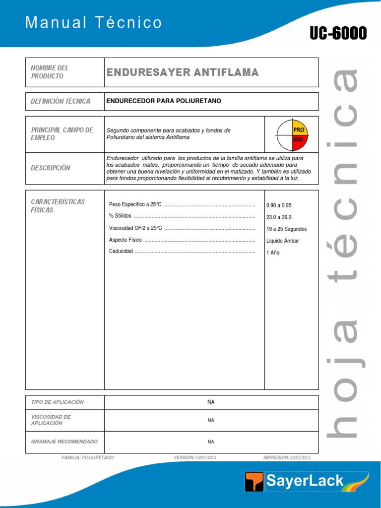 TDS Uc-6000 | PDF | Poliuretano