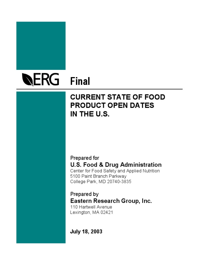 Food Open Dating | PDF | Shelf Life | National Institute Of Standards ...