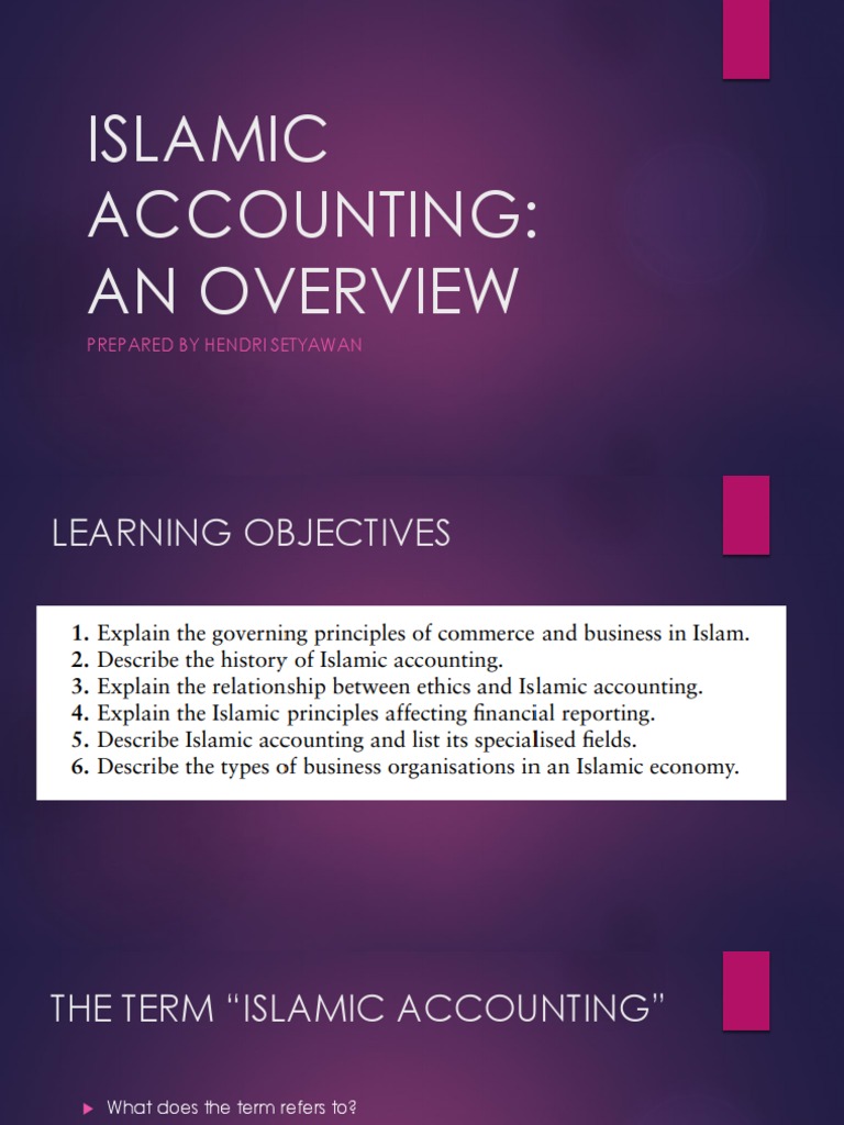 Overview of Islamic Accounting | PDF | Sharia | Accounting