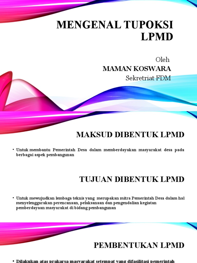 Mengenal TUPOKSI LPMD | PDF