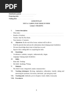 Lesson Plan: Lesson Self-Introduction Aim | PDF | Lesson Plan | Vocabulary