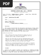 LAC REFLECTION JOURNAL Sample | PDF | Cognition | Behavior Modification