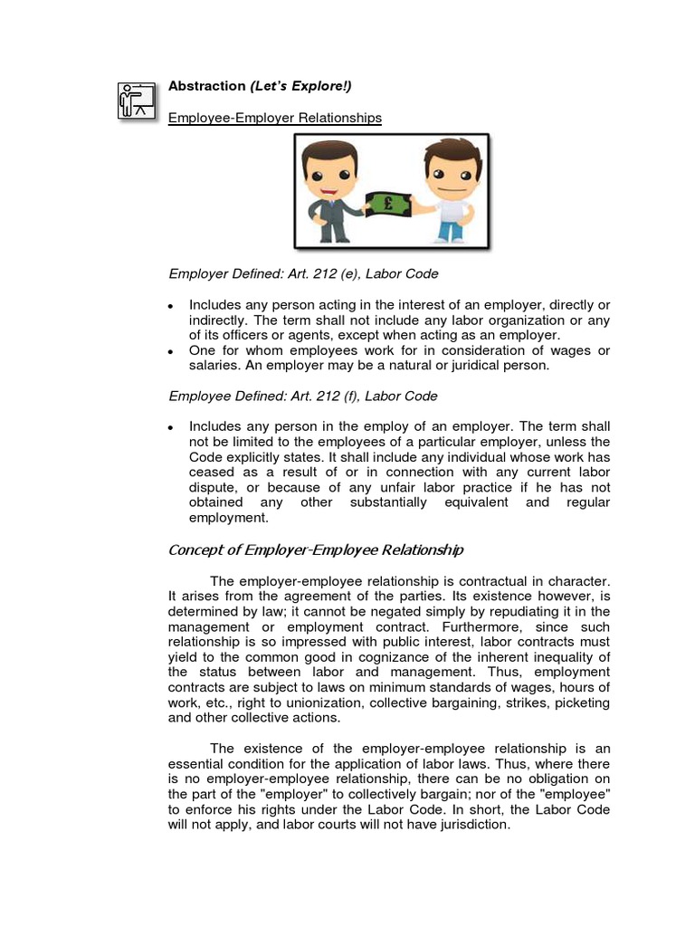Lesson 1 Abstraction Pdf Employment Labour Law