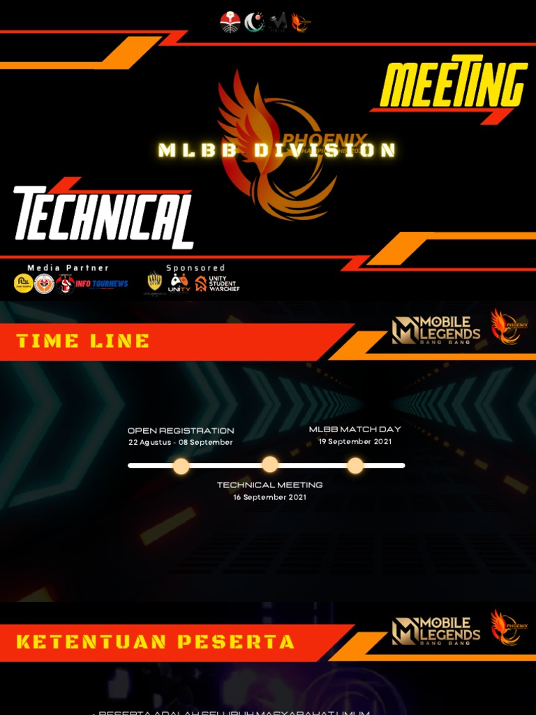 Jadwal dan Aturan Technical Meeting MLBB | PDF