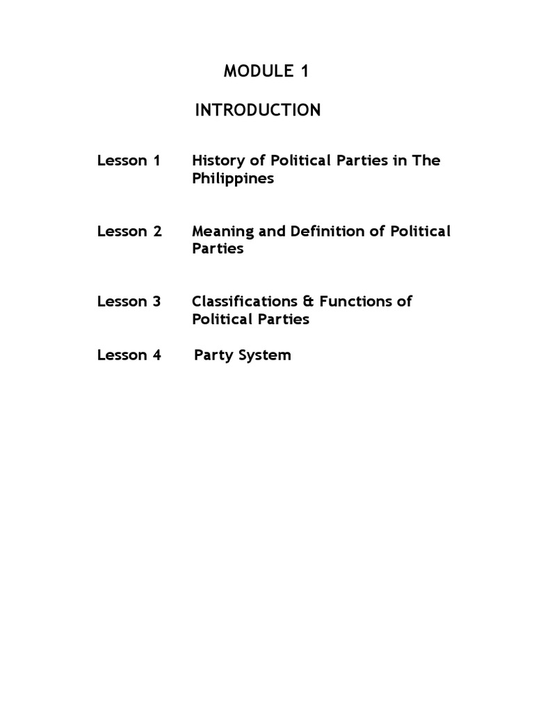Lesson 1 History of Political Parties in The Philippines | PDF ...
